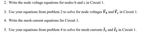 Solved Write The Node Voltage Equations For Nodes B And C Chegg