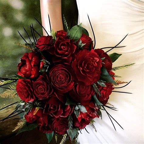 Red Rose Wedding Bouquet 60 Photos