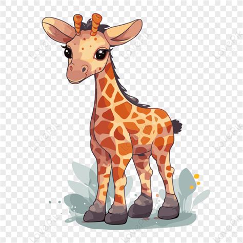 기린 클립 아트 귀여운 아기 기린 만화 벡터 소매 페인트 등 Png 일러스트 무료 다운로드 Lovepik