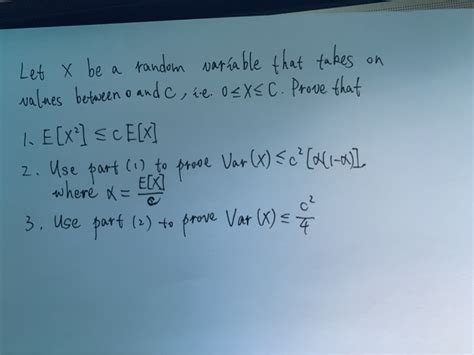 Solved Let X Be A Random Variable That Takes On Values