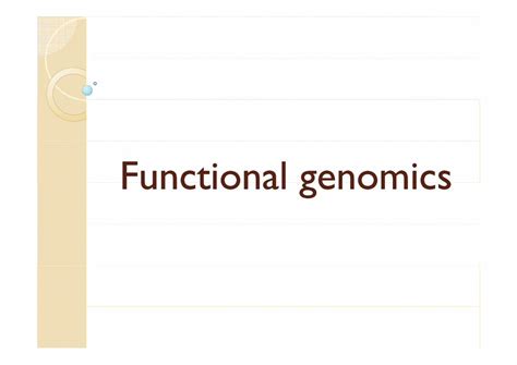 Pdf Functional Genomics Medical Mums Ac Ir Dokumen Tips