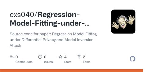 github cxs040 regression model fitting under differential privacy and