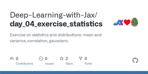 Github Deep Learning With Jaxday04exercisestatistics Exercise On Statistics And