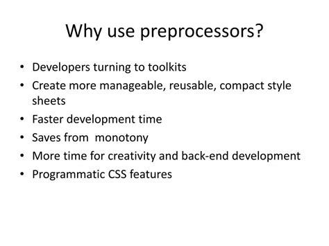 Ppt Css Preprocessors Powerpoint Presentation Free Download Id2086562