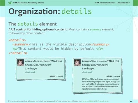 Ppt Html5 Semantics Accessibility And Forms Carsonified Html5 Online