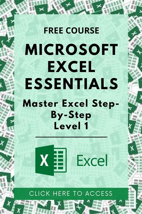 Microsoft Excel Essentials Level 1 Basics Master Excel Step By Step
