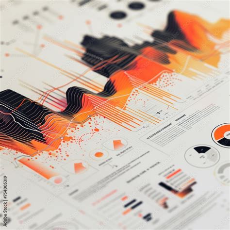 Dynamic Data Charts And Creative Infographics Contrast With The
