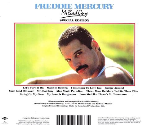 Freddie Mercury Mr Bad Guy Cd Freddie Mercury Cd Album