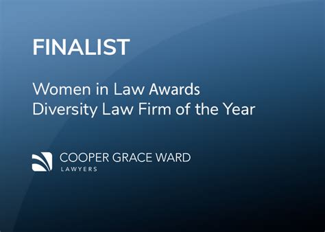 Cooper Grace Ward Announced As Finalist For Women In Law Awards