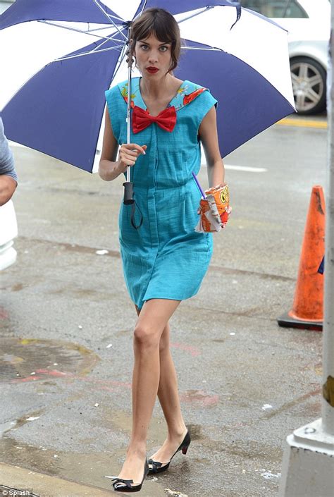 Alexa Chung Flashes Her Knickers In A Very Short Playsuit As She Goes