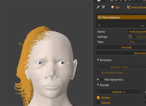 blender render when rendering hair it doesn t follow the particle
