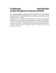 Challenge Handshake Authentication Protocol Docx Challenge Handshake Authentication Protocol