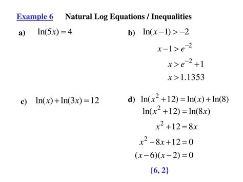 Example Of Natural Logarithm