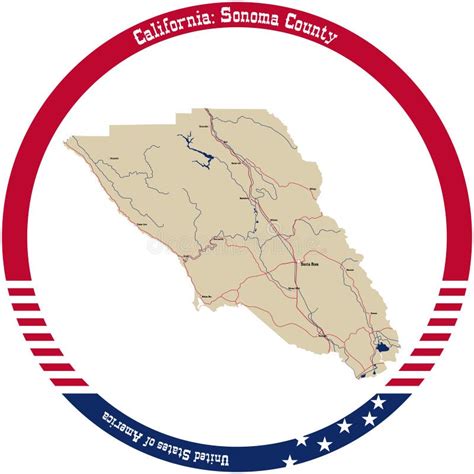 Map Of Sonoma County California