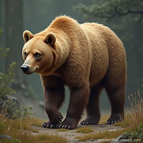 Grizzly Bear With Timber Wolf Features Stable Diffusion Online