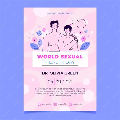 Free Vector Flat World Sexual Health Day Vertical Flyer Template
