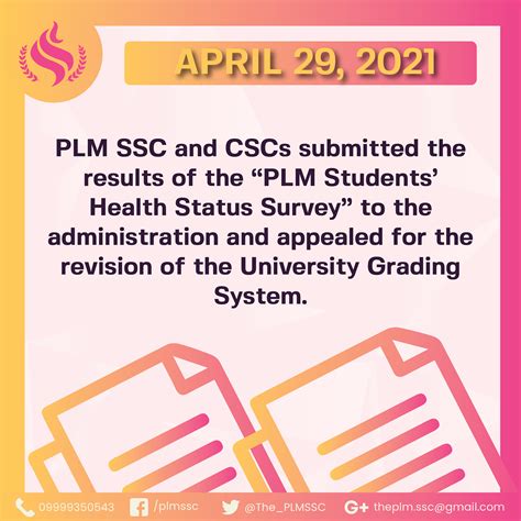 Update Proposal For An Alternative Grading System Of The Plm Student