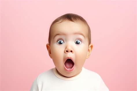 Premium Photo Closeup Of Baby With Surprised Face
