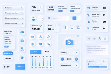 User Interface Elements For Mobile App Royalty Free Vector