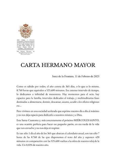 La Carta Del Hermano Mayor