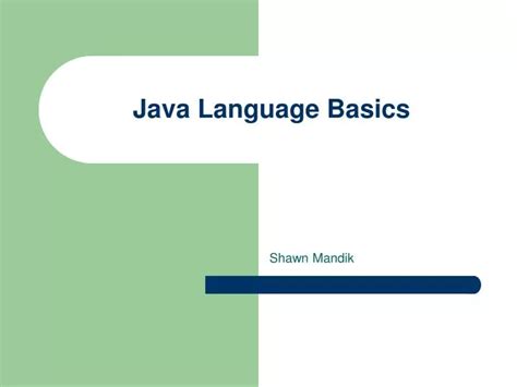 ppt java language basics powerpoint presentation free download id