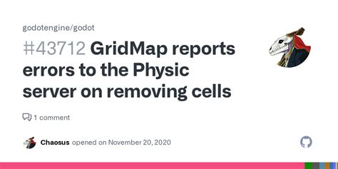 Gridmap Reports Errors To The Physic Server On Removing Cells · Issue 43712 · Godotenginegodot