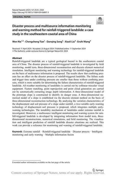 Disaster Process And Multisource Information Monitoring And Warning Method For Rainfall