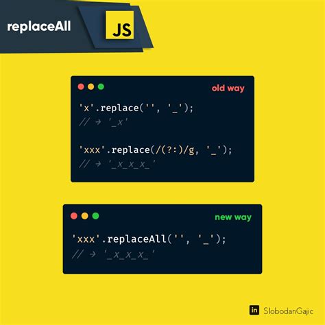 Slobodan Gajić On Linkedin Javascript Replaceall Tip 60 Comments