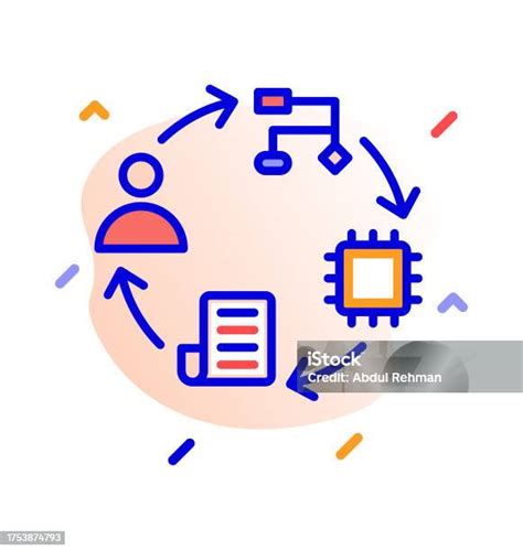 Jaringan Blockchain Algoritma Konsensus Cryptocurrency Bukti Waktu Ikon Vektor Yang Dapat Diedit