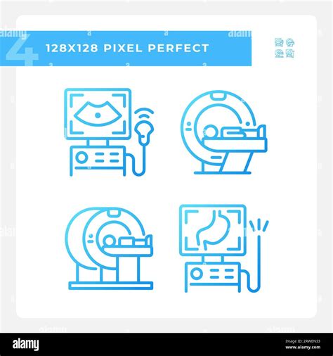Medical Imaging Technology Pixel Perfect Gradient Linear Vector Icons