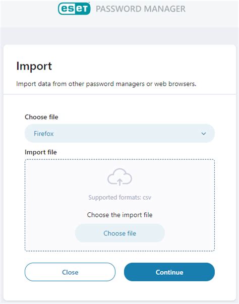 Export Web Browser Passwords And Import To Password Manager Eset
