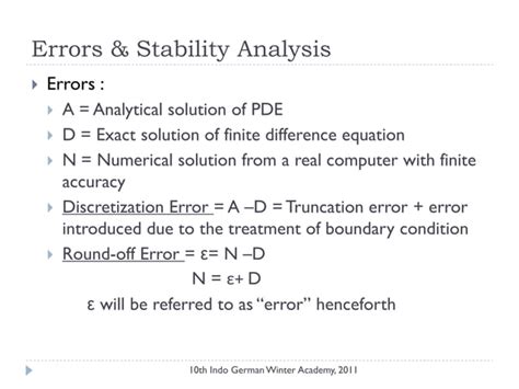Fundamentals Of Finite Difference Methods Ppt