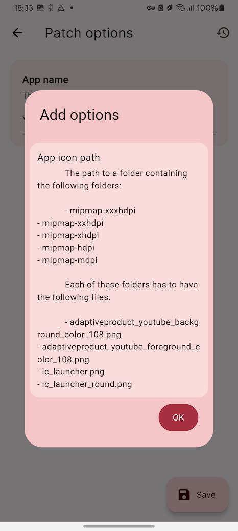 Bug Confusing Ux For Patch Options Dialog · Issue 1385 · Revanced