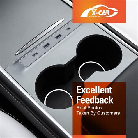 Tesla Model And Model Y Usb Hub With Cover Type C Fast Charging Adapter