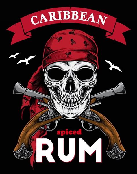 Label Pirate Skull Rum Printable Rhum Birthday 28 Rhum Arrangé