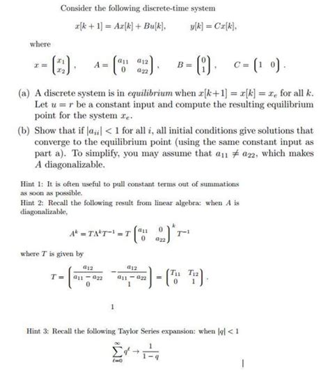 [solved] Consider The Following Discrete Time Syst Solutioninn