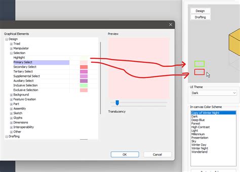 color scheme and translucency autodesk community