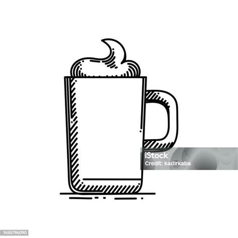 카페 마끼아또 라인 아이콘 스케치 디자인 픽셀 완벽 편집 가능한 획 커피 카페 낙서 드로잉에 대한 스톡 벡터 아트 및 기타 이미지 낙서 드로잉 컵케이크 건강에 좋지
