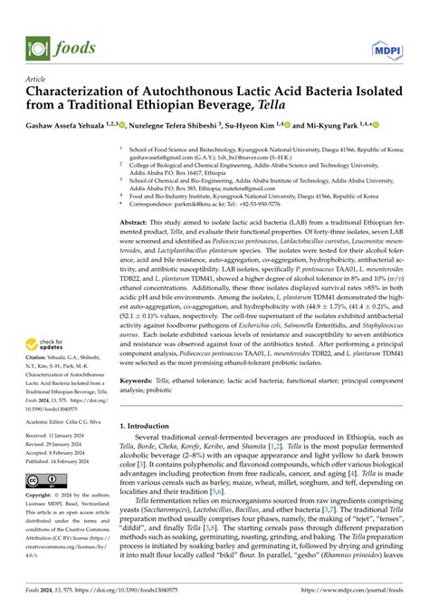 Pdf Characterization Of Autochthonous Lactic Acid Bacteria Isolated From A Traditional