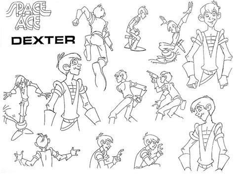 Don Bluth Films Model Sheets From The Arcade Game Space