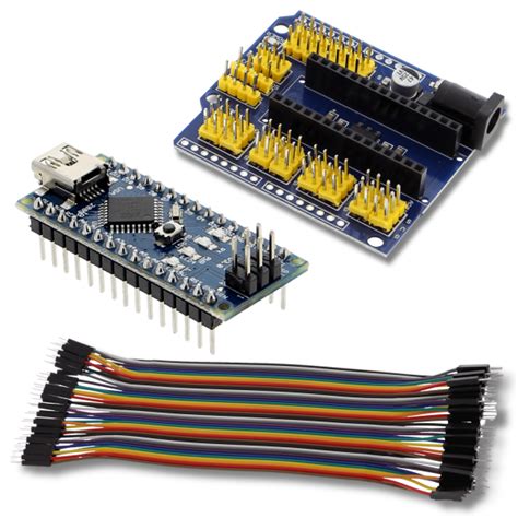 NANO R3 CH340 NANO R3 Expansion Board und 40 Stk M M Kabel günstig online kaufen Funduinoshop