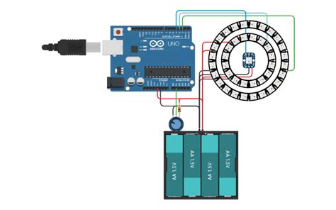 Circuit Design Neopixel Rainbow Circle Tinkercad