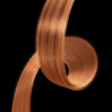 3d Render Illustration Of The Lustrous Healthy Red Copper Hair Strand Close Up Of Rich Red Hair