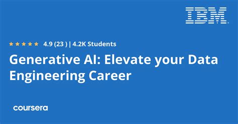 Generative Ai Elevate Your Data Engineering Career 2025 Coursera Expert Training
