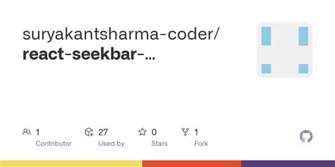 GitHub Suryakantsharma Coder React Seekbar Component