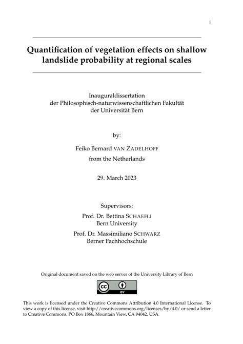 Pdf Phd Thesis Quantification Of Vegetation Effects On Shallow