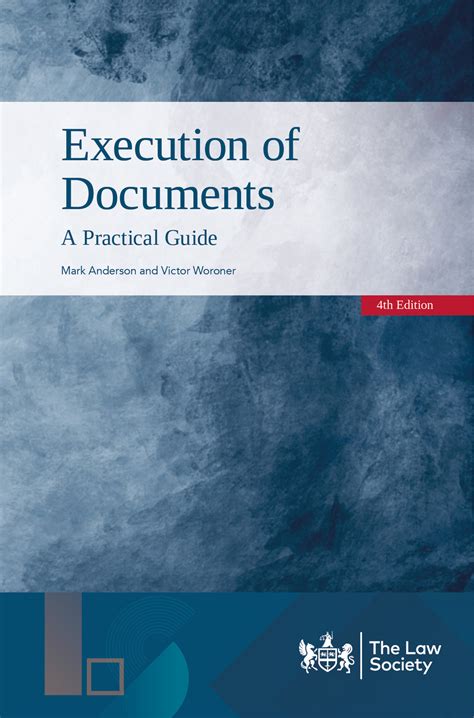 Execution Of Documents Law Society Bookshop