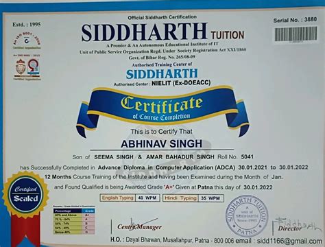 Abhinav Singh On Linkedin 1 Year Advance Diploma Course