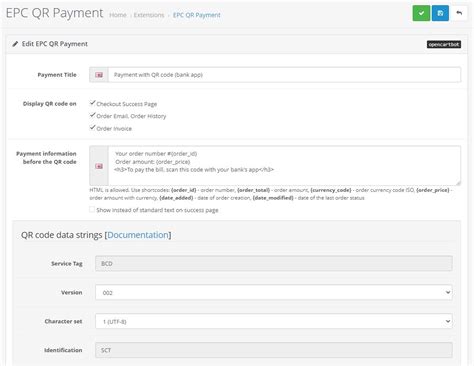 Payment By Epc Qr Code Sepa For Opencart