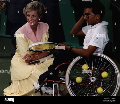 Jayant Mistry Who Won A Medal In The Paralympics In Barcelona With Princess Diana May 1990 Stock